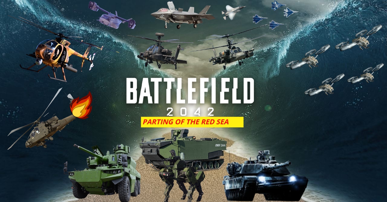 No-Pats' convoy of vehicles in parting the Red Sea by JoviPlays