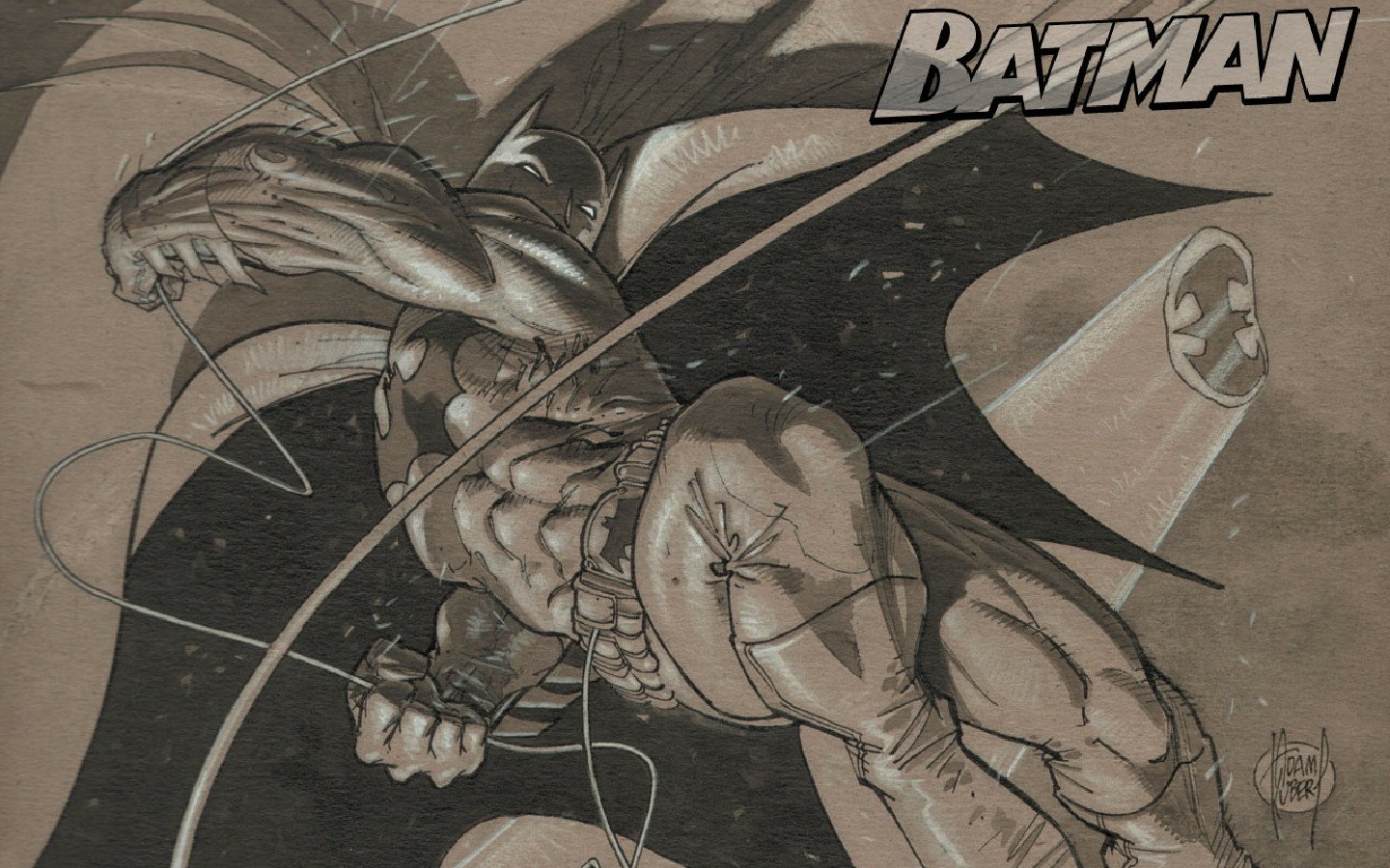 Batman Comic Action: Dark Knight in Dynamic Pose