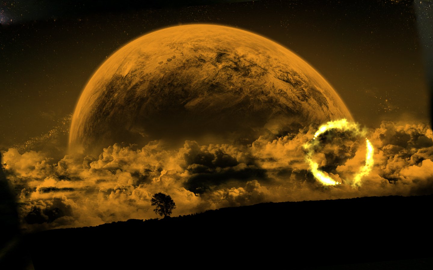 Fire moon by xebryll