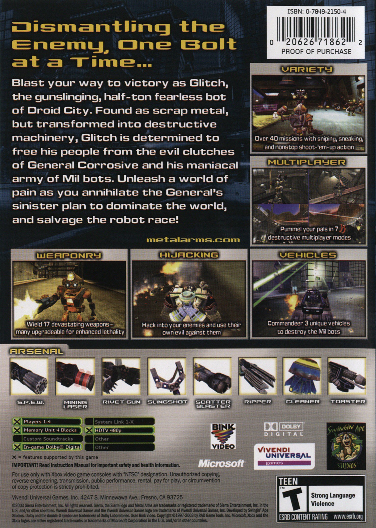 Download Video Game Metal Arms: Glitch In The System Image