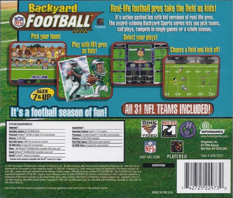 Backyard Football 2002 Picture - Image Abyss