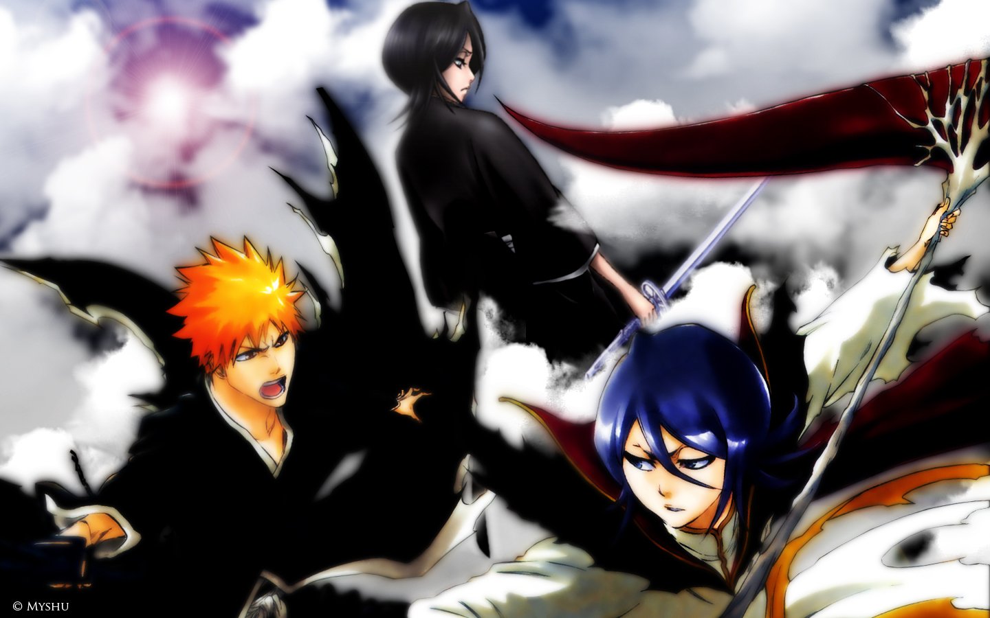 Download Rukia Kuchiki Ichigo Kurosaki Anime Bleach Image