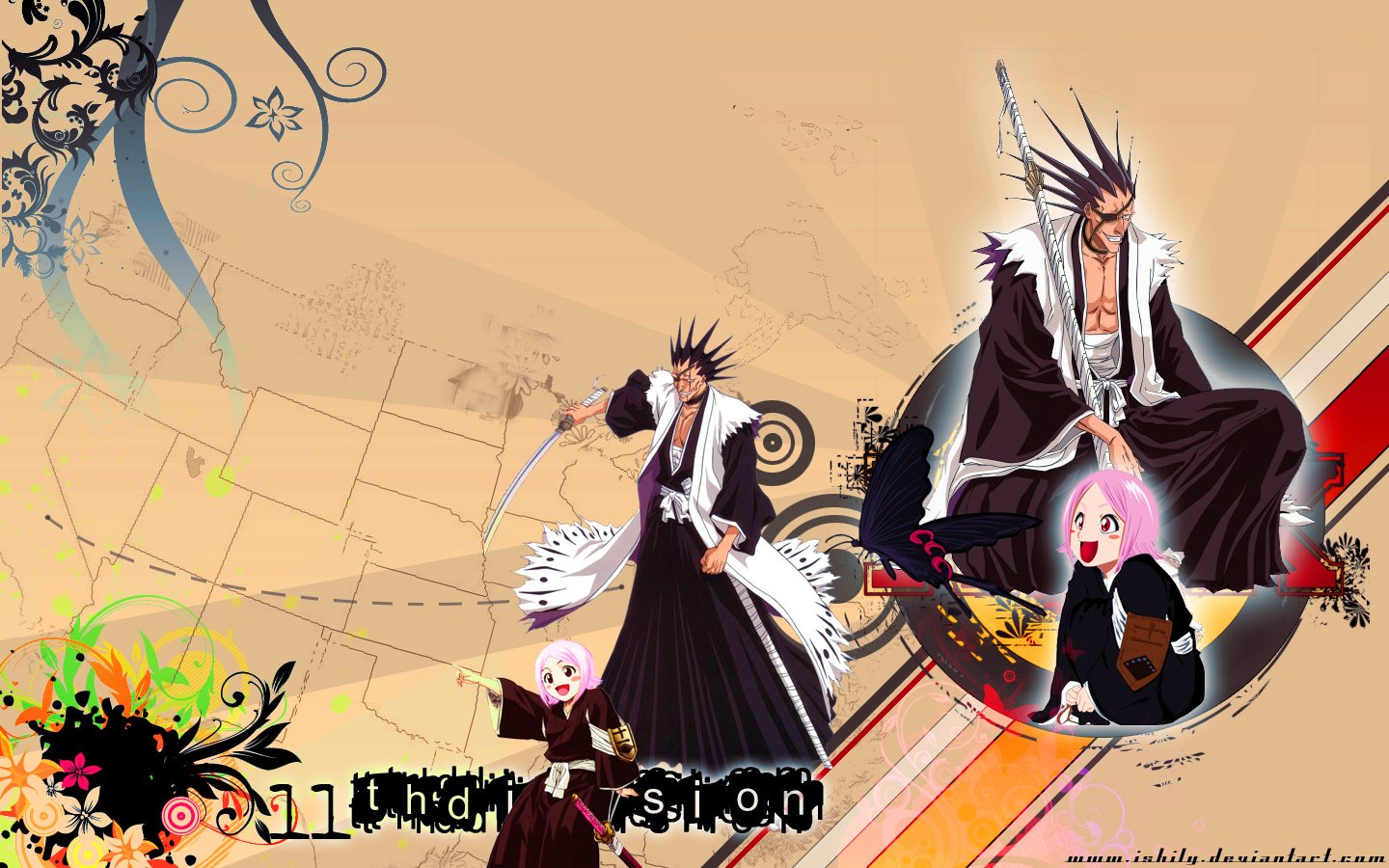 Download Yachiru Kusajishi Kenpachi Zaraki Anime Bleach Image