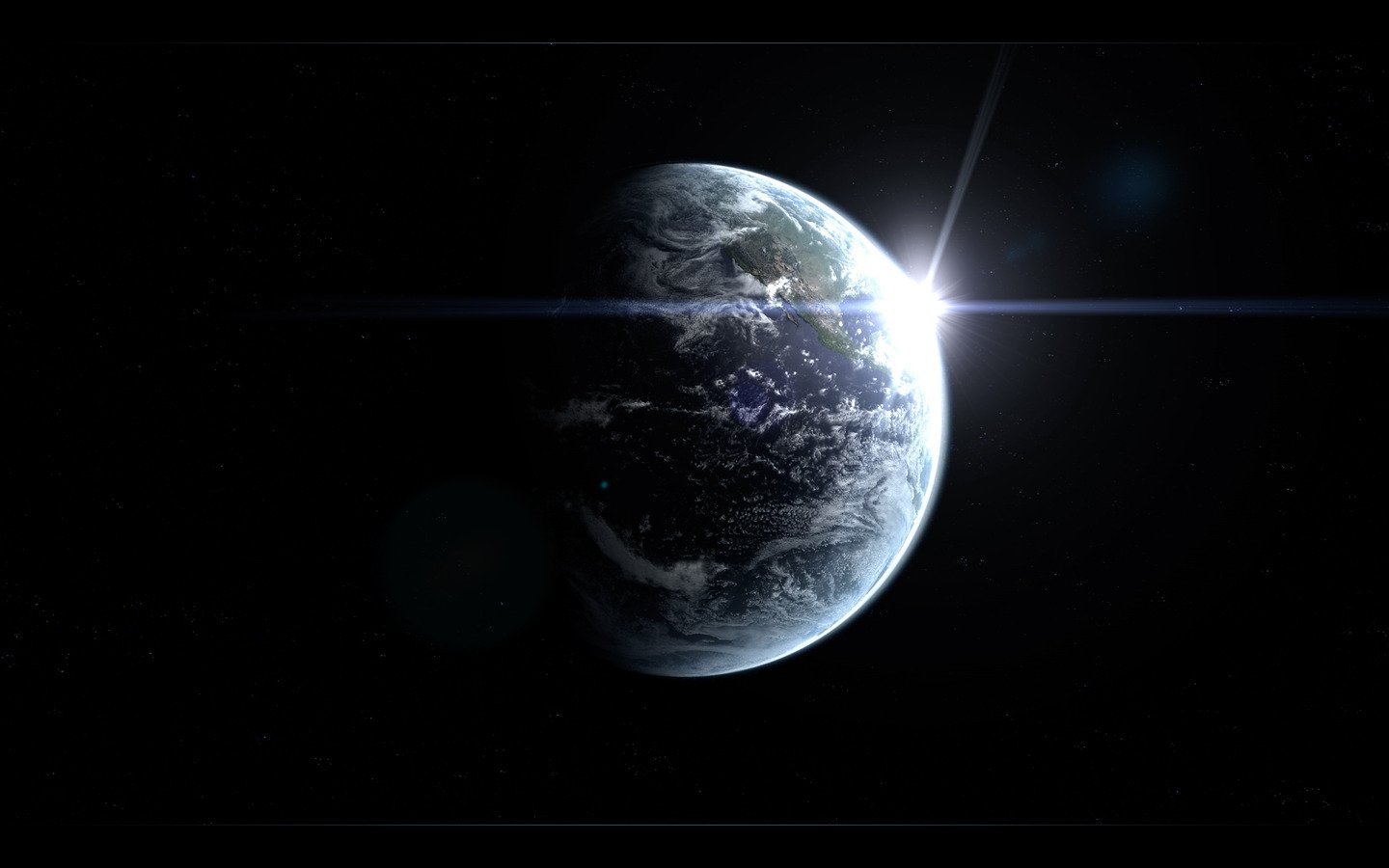 Sunlit Earth: A Blue Marble at Dawn