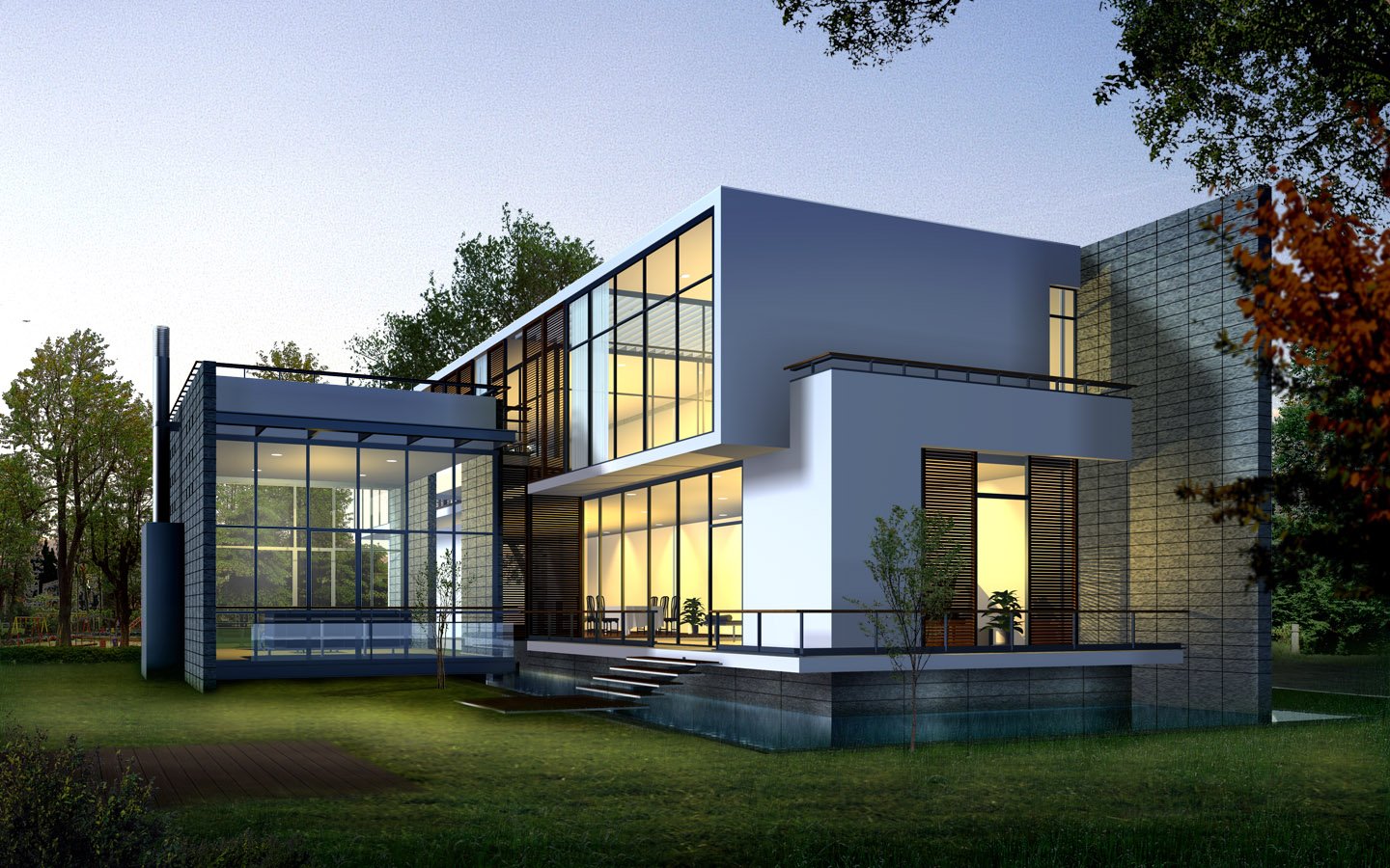 Artistic 3D Architectural Design: Modern CGI House Masterpiece