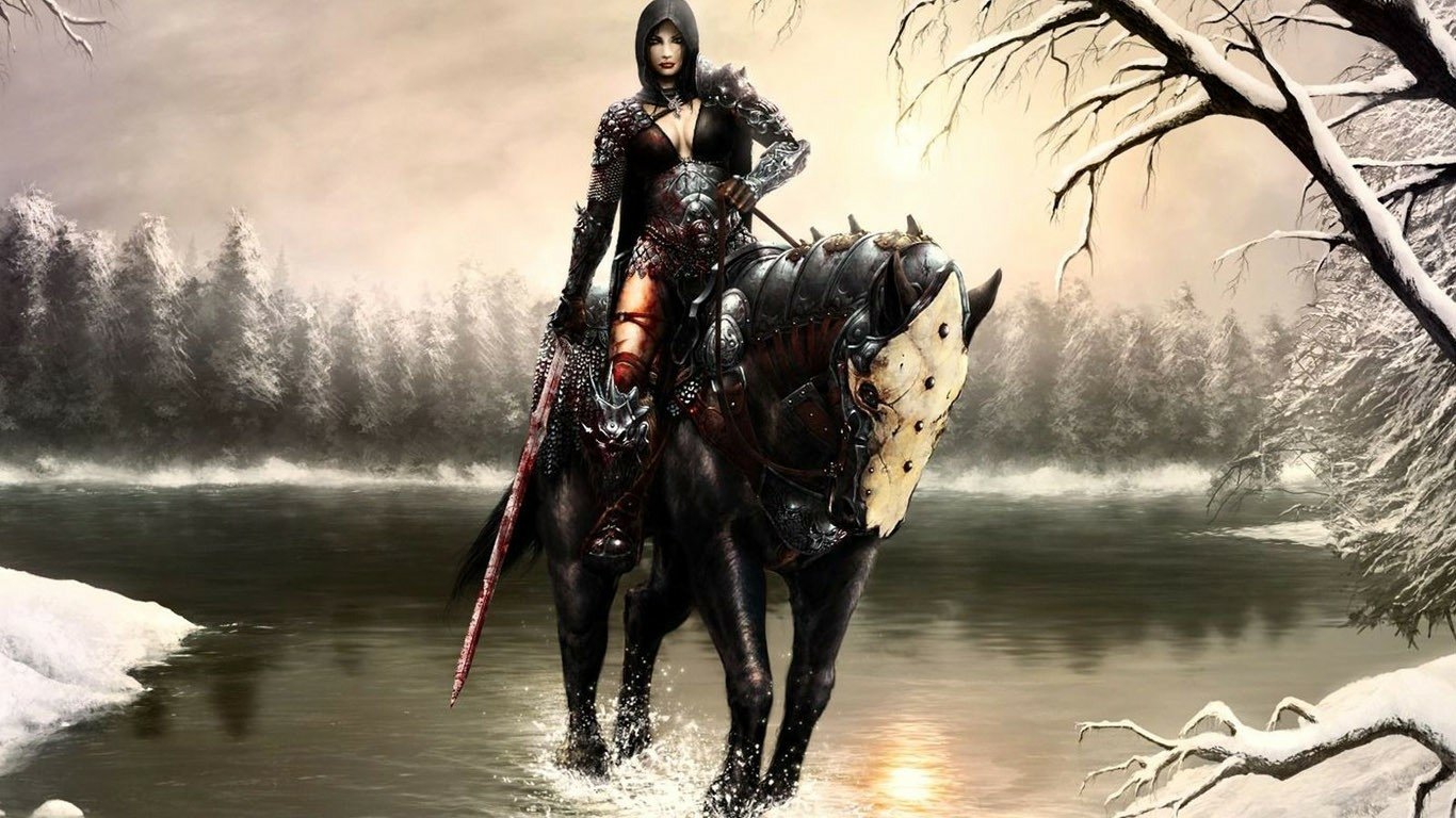 Fearless Women Warrior: A Fantasy Legend on Horseback
