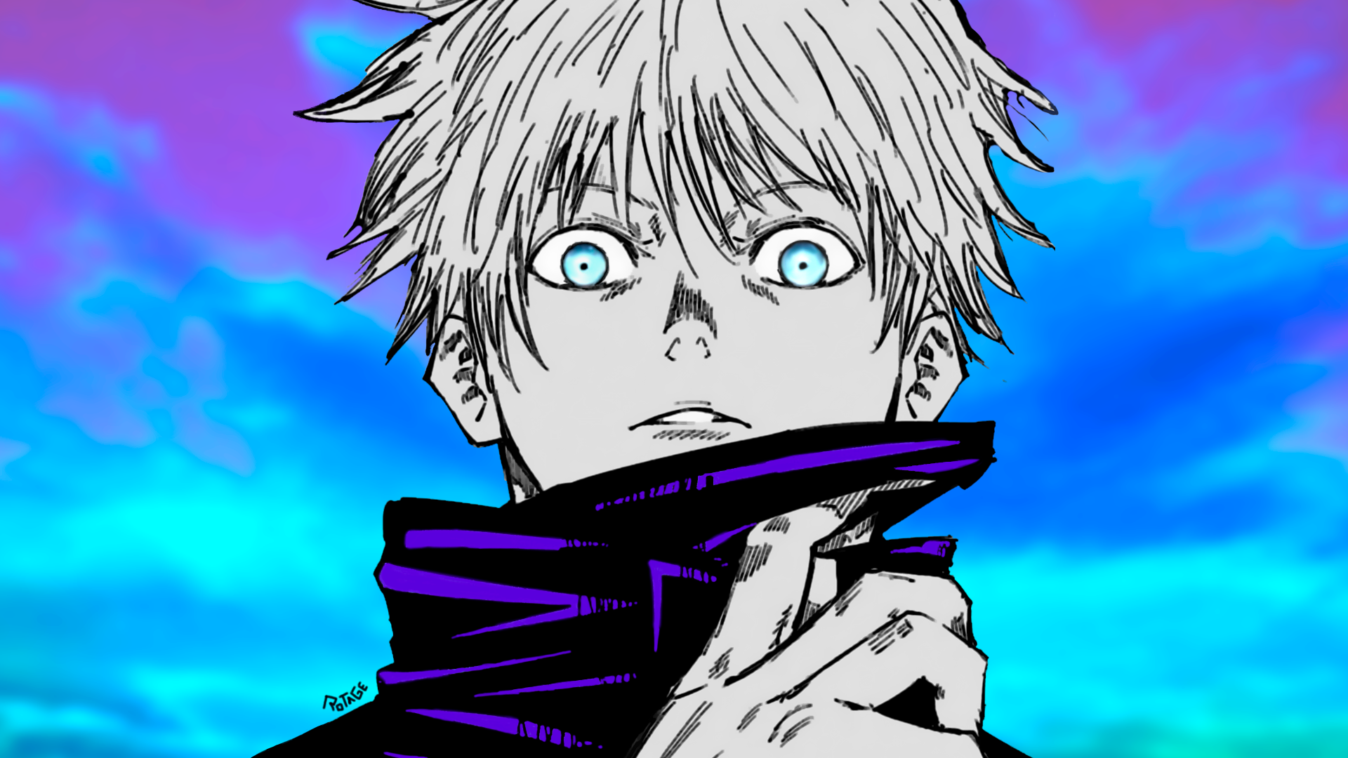 Satoru Gojo — Jujutsu Kaisen Anime: Azure Gaze by Rotage