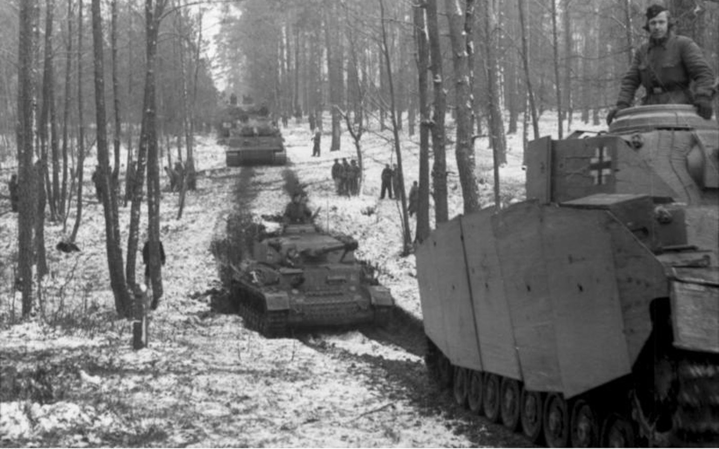 Military Tanks on the Winter Front