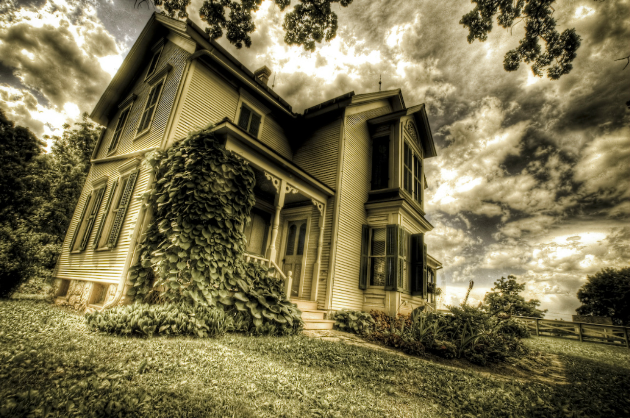 Majestic Man-Made House Against a Dramatic Sky