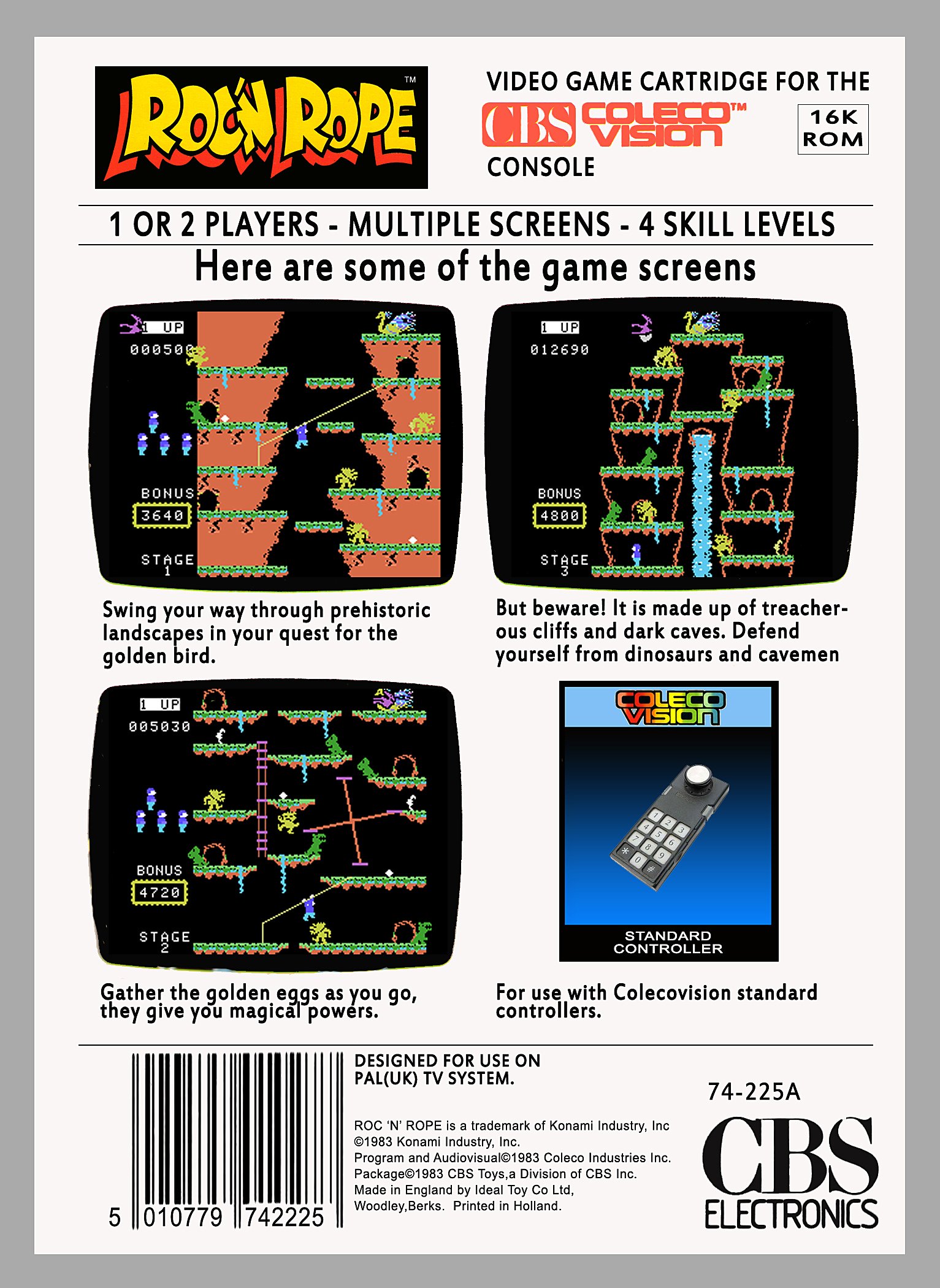 Roc 'N Rope Video Game Box Art - ID: 56331 - Image Abyss