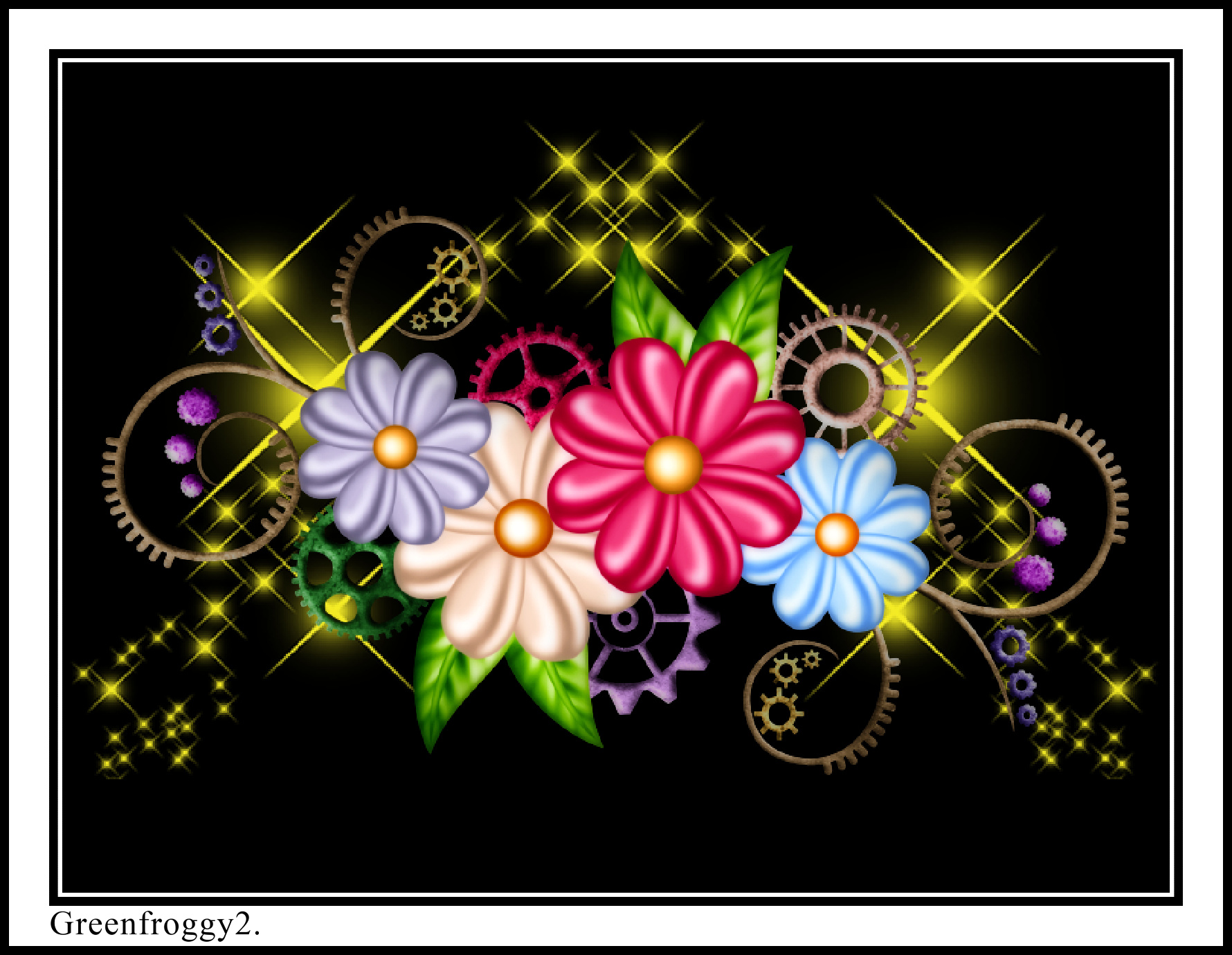 FLOWERS AND SPARKLES - Image Abyss