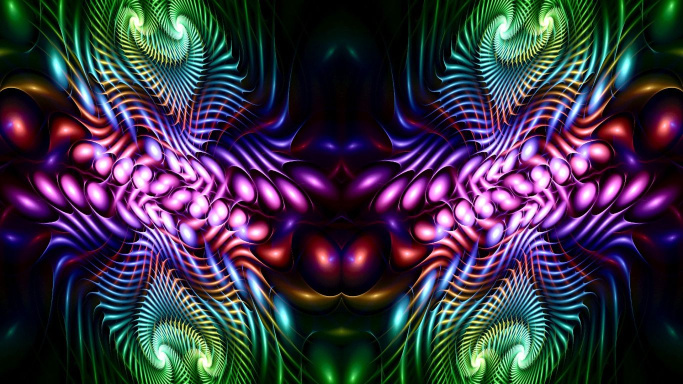 Vibrant Fractal Dreams: An Abstract Symphony