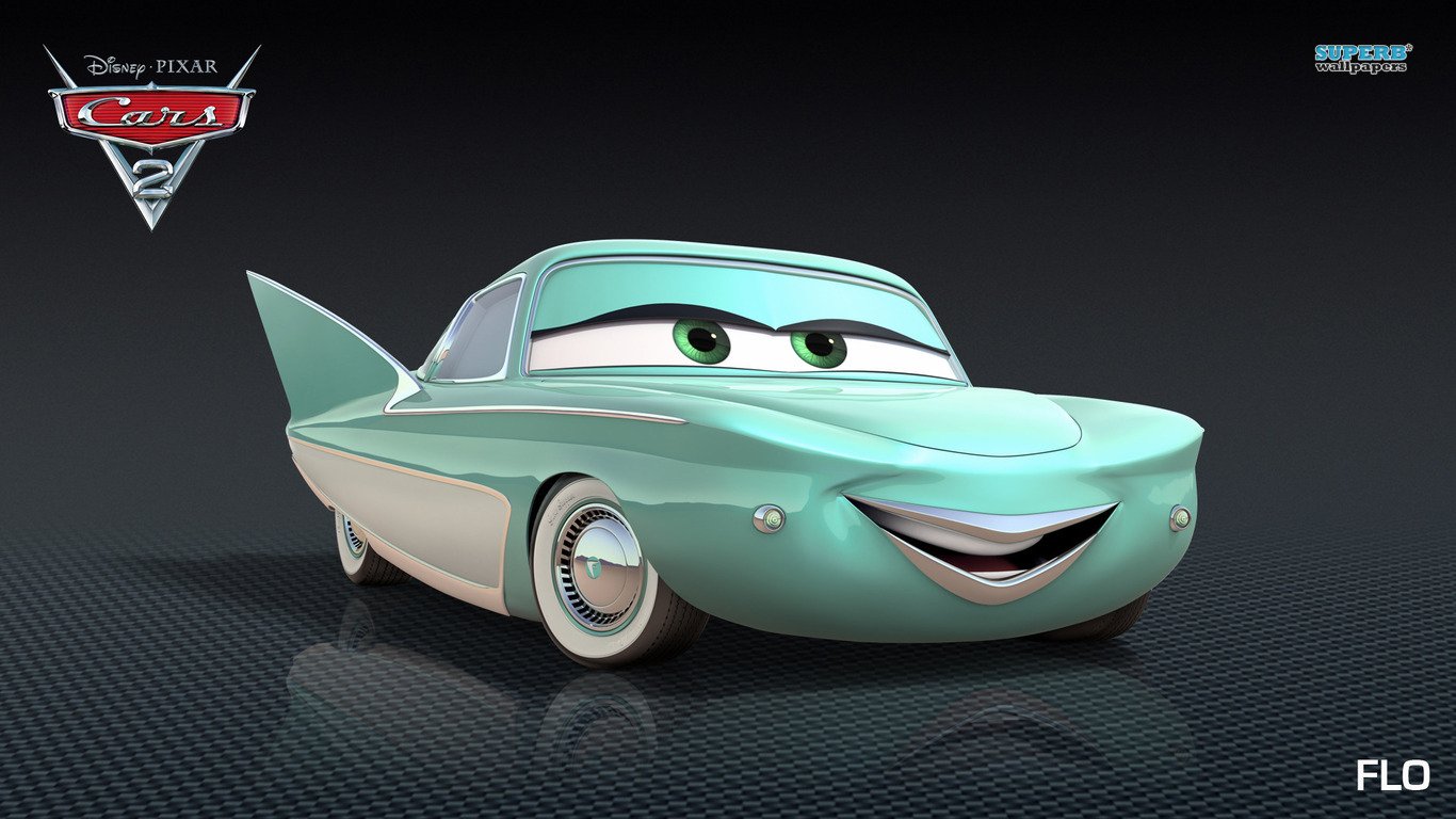 Flo from Cars 2: The Iconic Animated Car Star