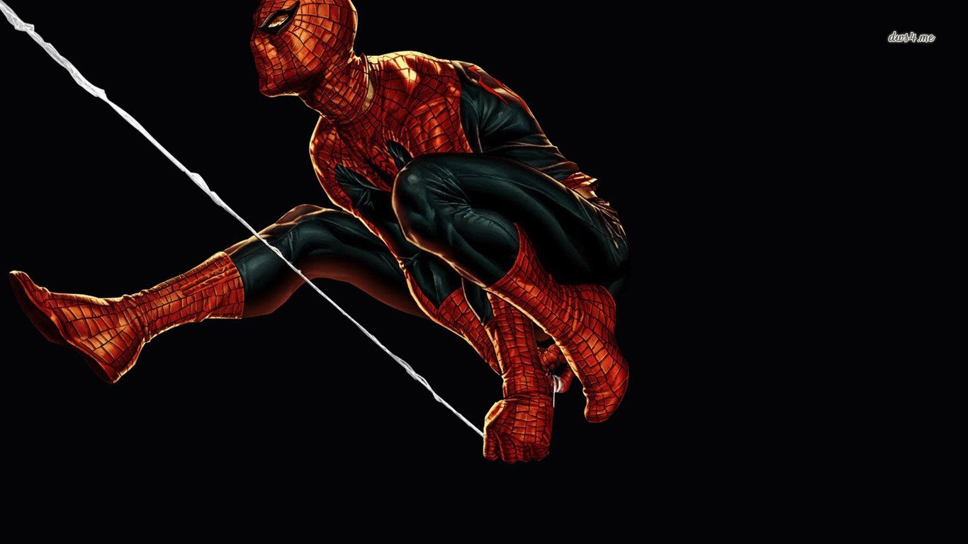 Spider Man Peter Parker In Iconic Comic Action