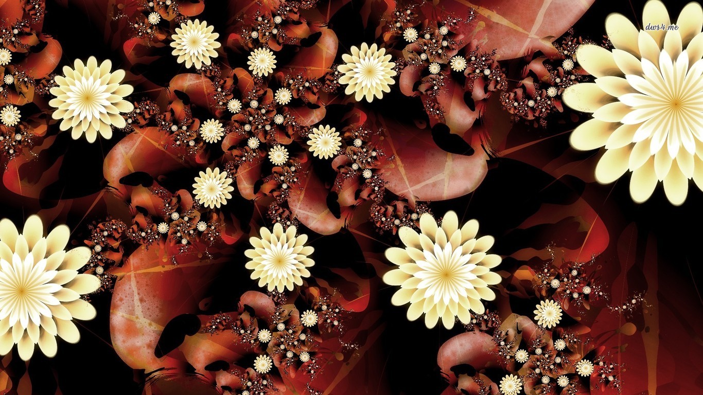 Fractal Floral Harmony: An Abstract Bloom