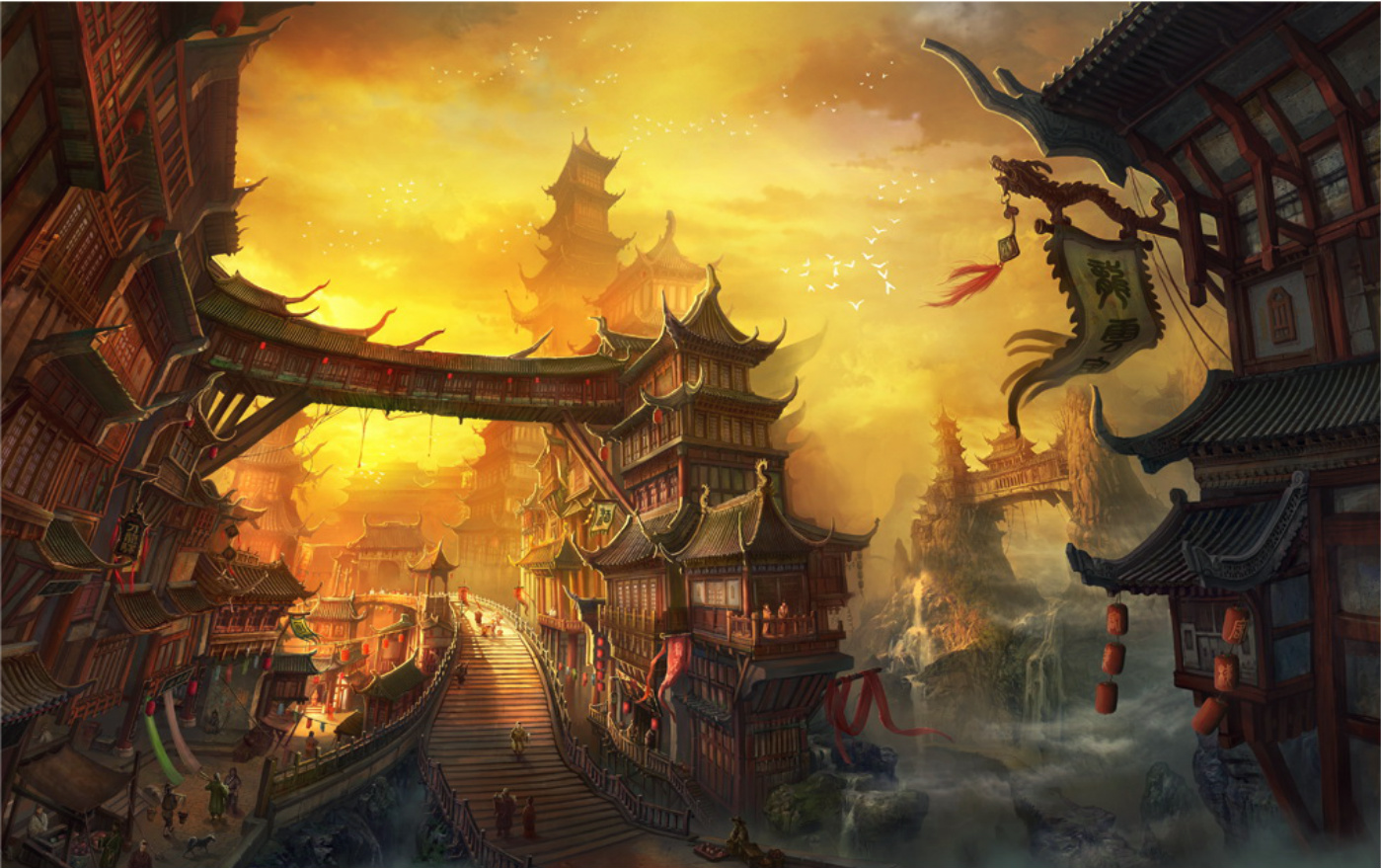 Whispers of a Fantasy City at Dusk