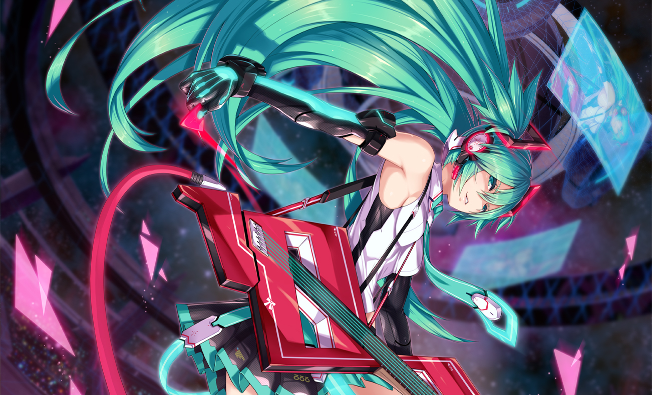 Download Guitar Hatsune Miku Anime Vocaloid Image