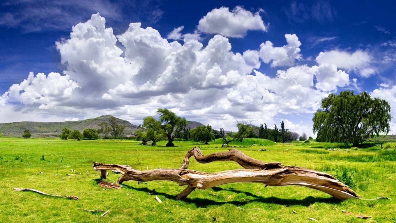 Download Blue Green Cloud Nature Field Image