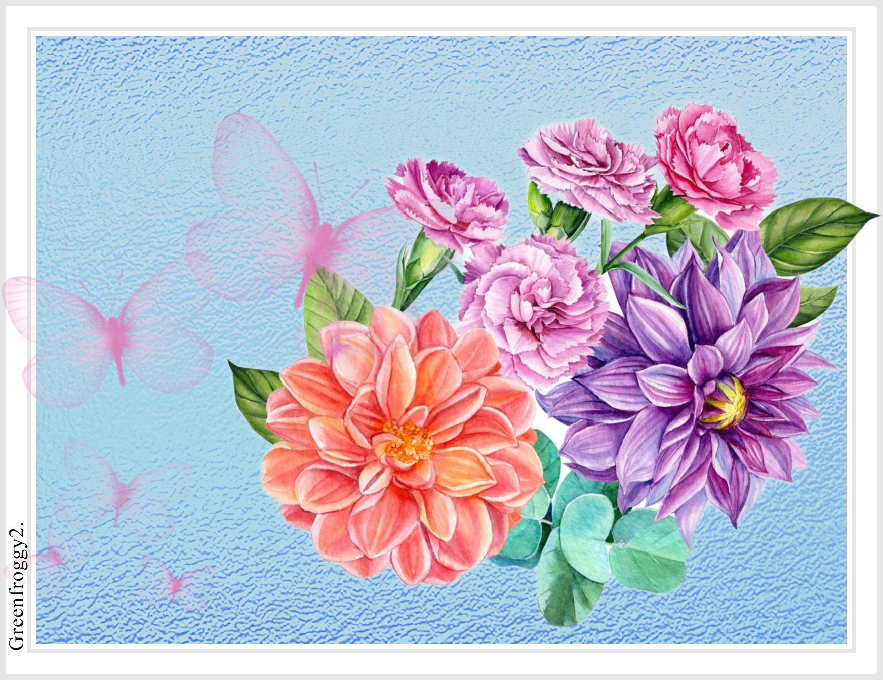 FLOWERS AND BUTTERFLIES by GREENFROGGY1