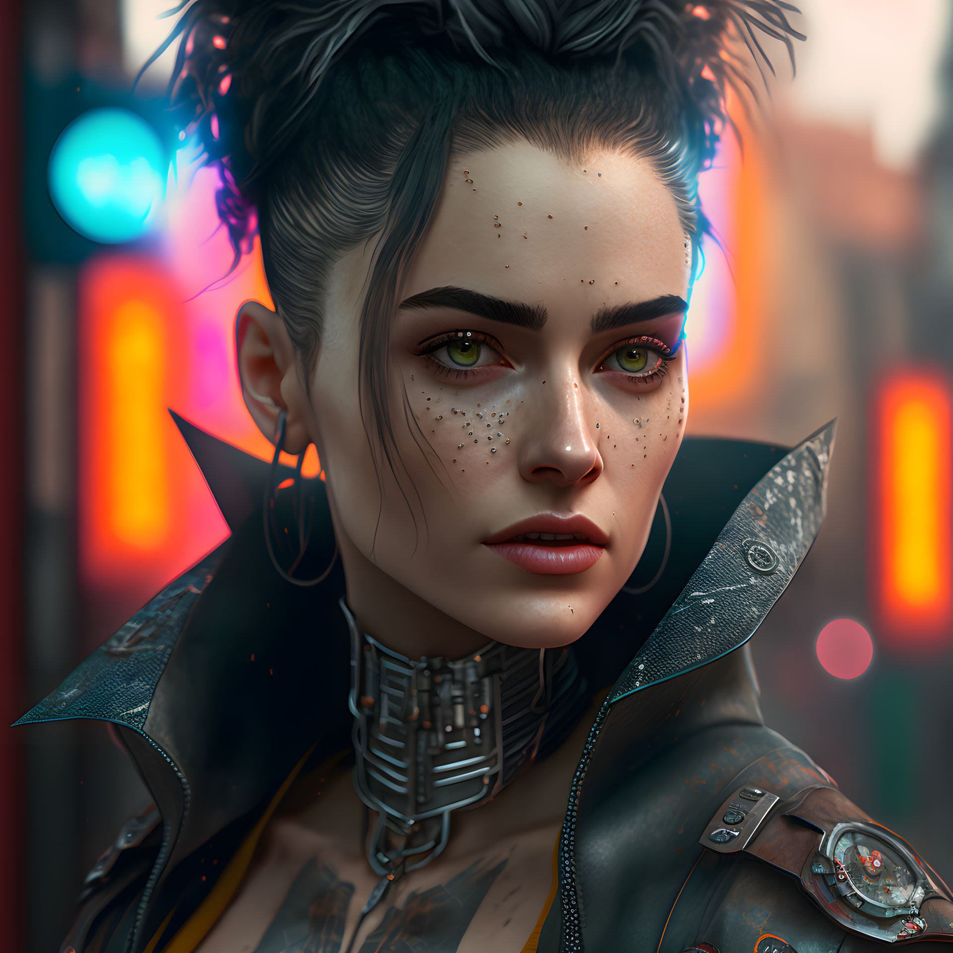 Cyberpunk girl by HiroKen