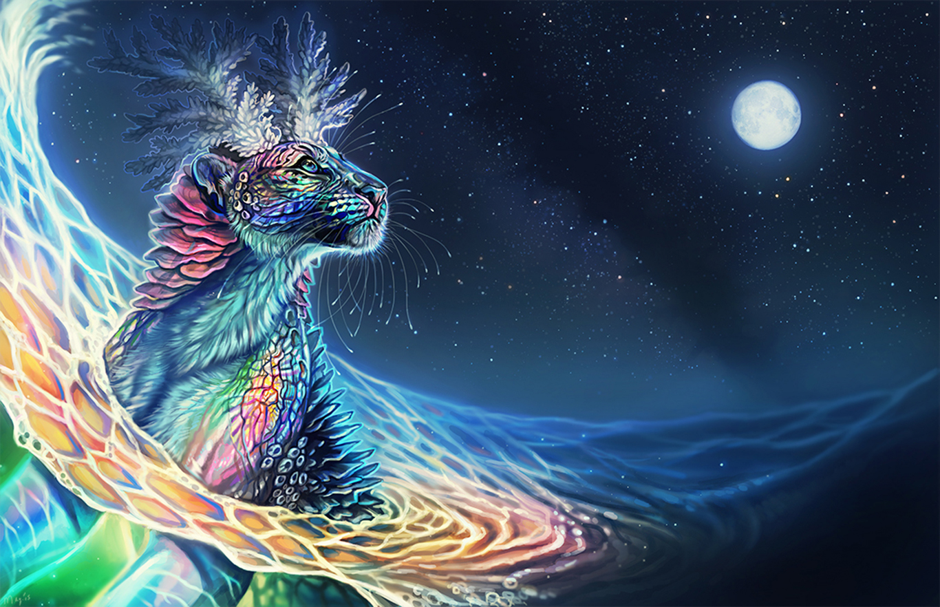 Enchanted Cheetah Under the Moonlight