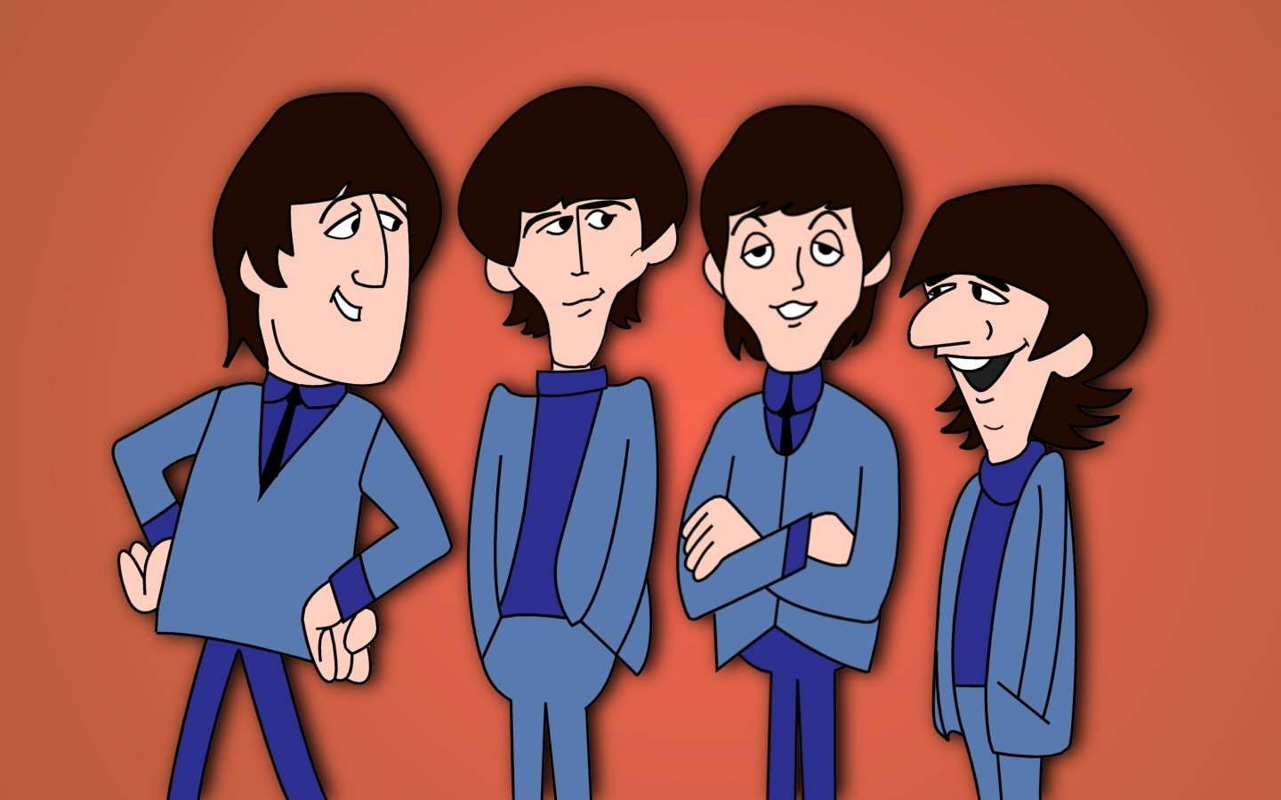 Download Cartoon Band TV Show The Beatles Image
