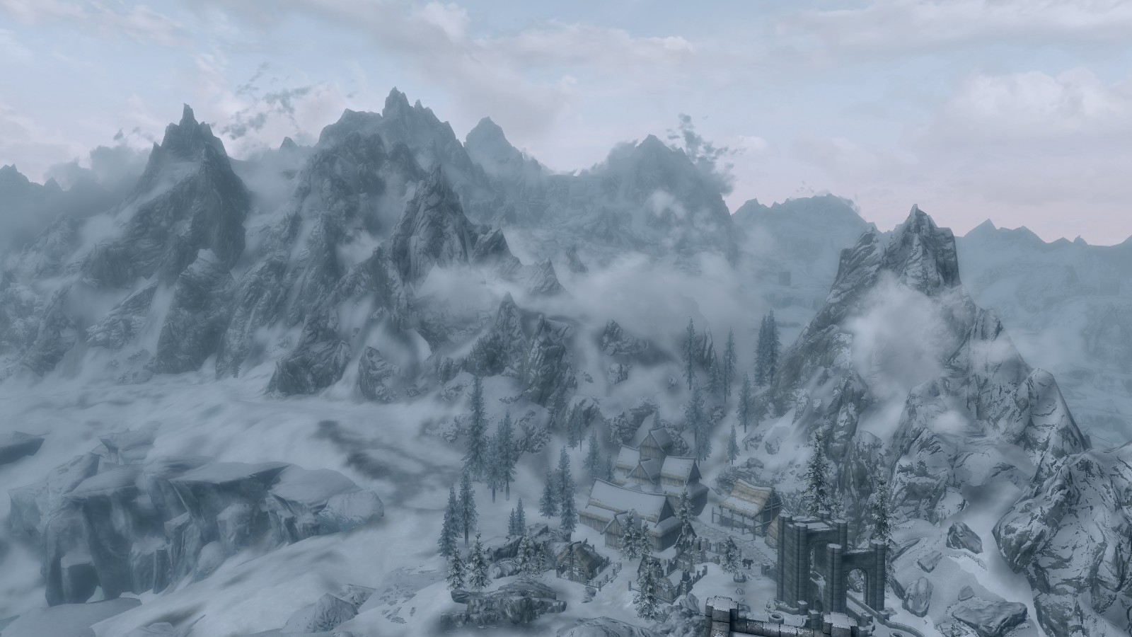 Winterhold Mountains by Alarra