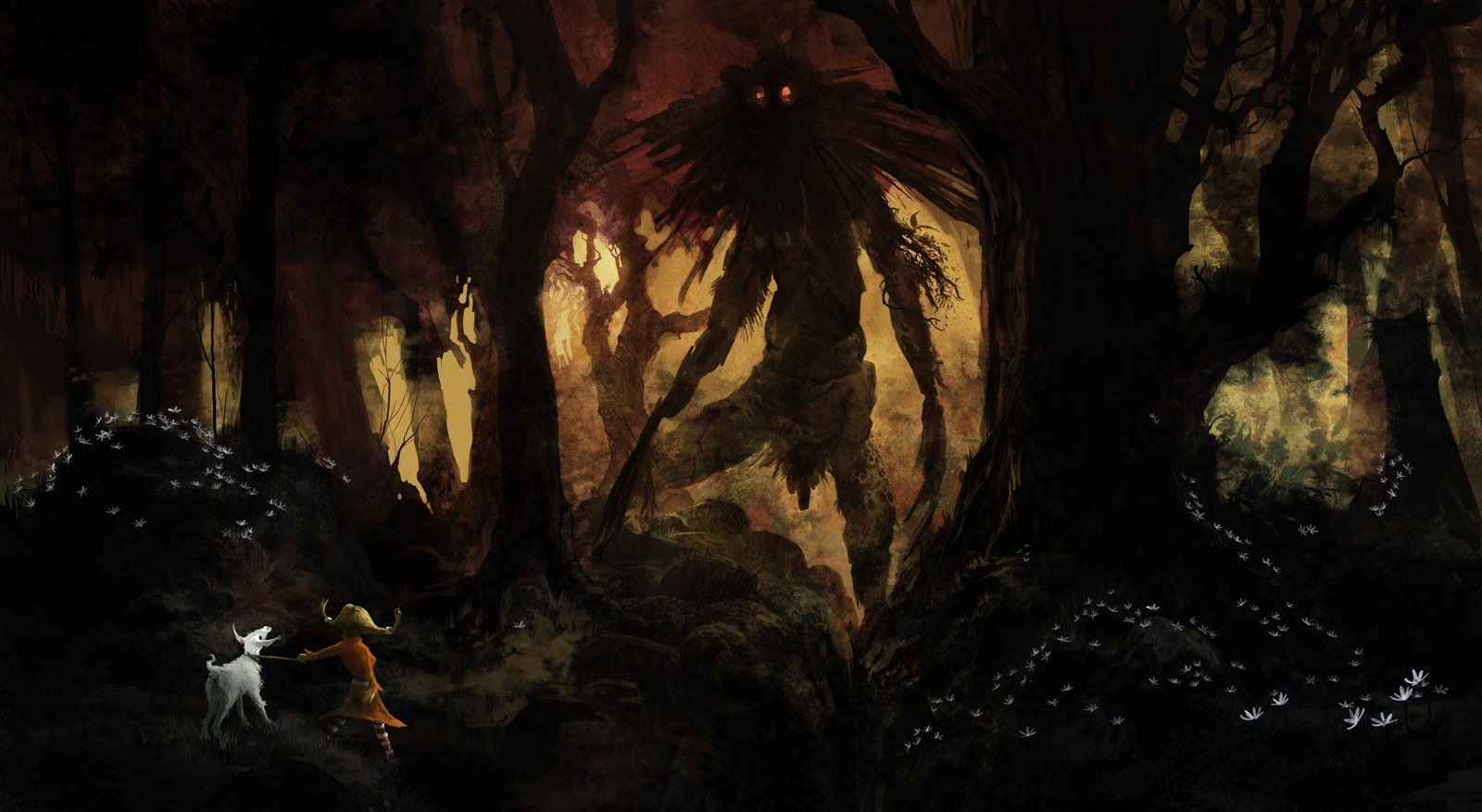Encountering the Dark Creature in the Whispering Woods