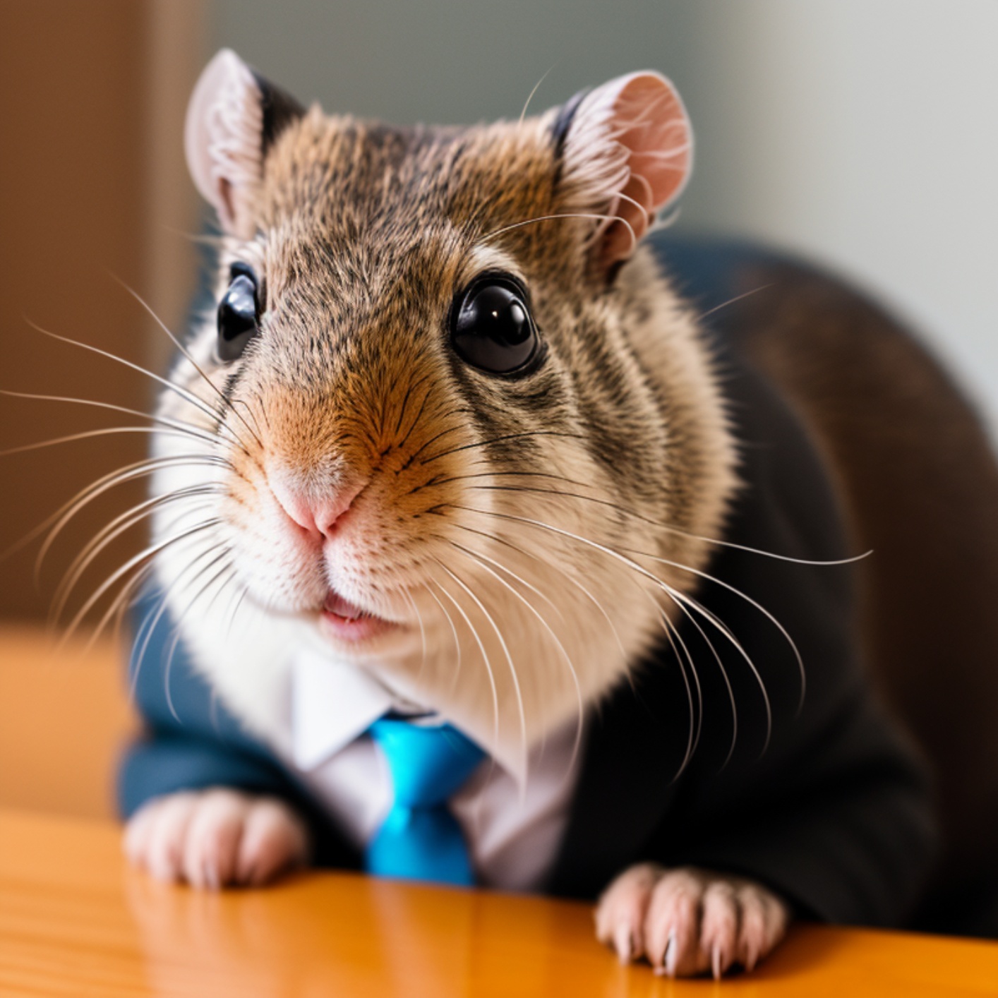 A hamster wearing suit and tie by Young.Z Hunk - Image Abyss