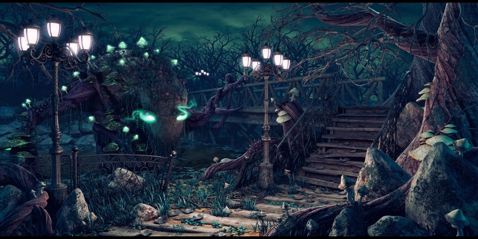 Faelight Stairway — Enchanted Fantasy Landscape