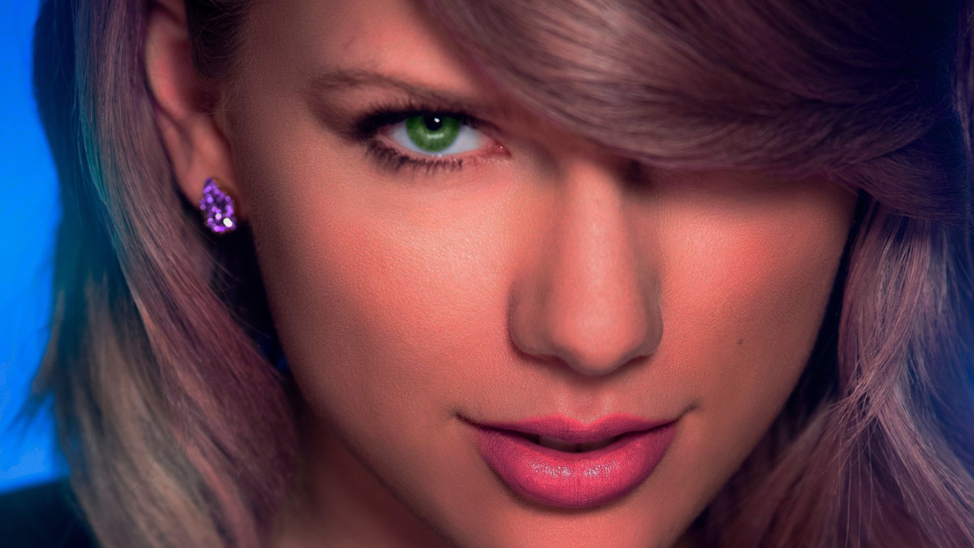 Download Lipstick Pink Hair Green Eyes Singer Photoshop Music Taylor ...