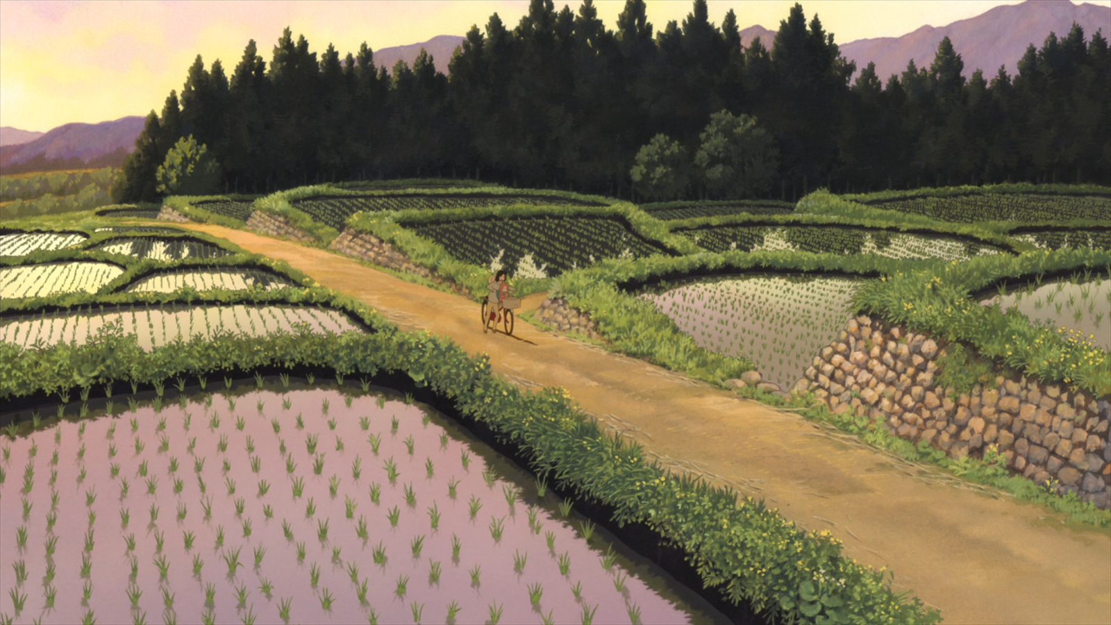 Sunset Journey with Yuki and Ame in Wolf Children, Japan