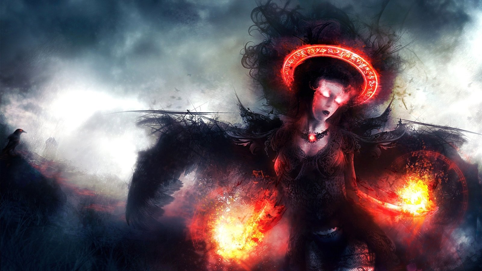 Dark Angel Witch: Flames of Magic and Smoke