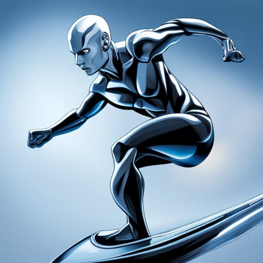 One legged Silver Surfer by Sophina