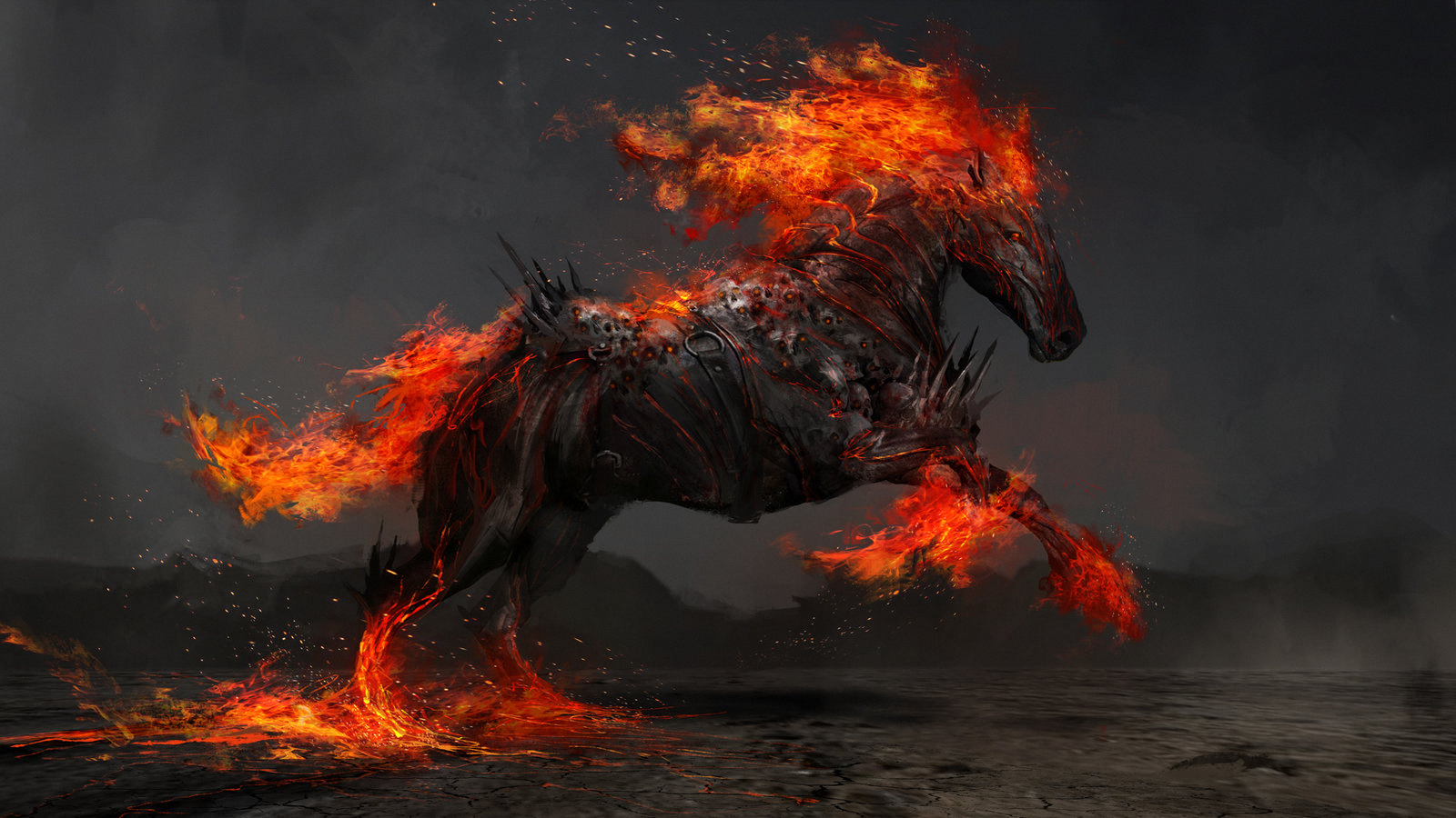 Inferno Steed: A Fantasy of Fire and Majesty