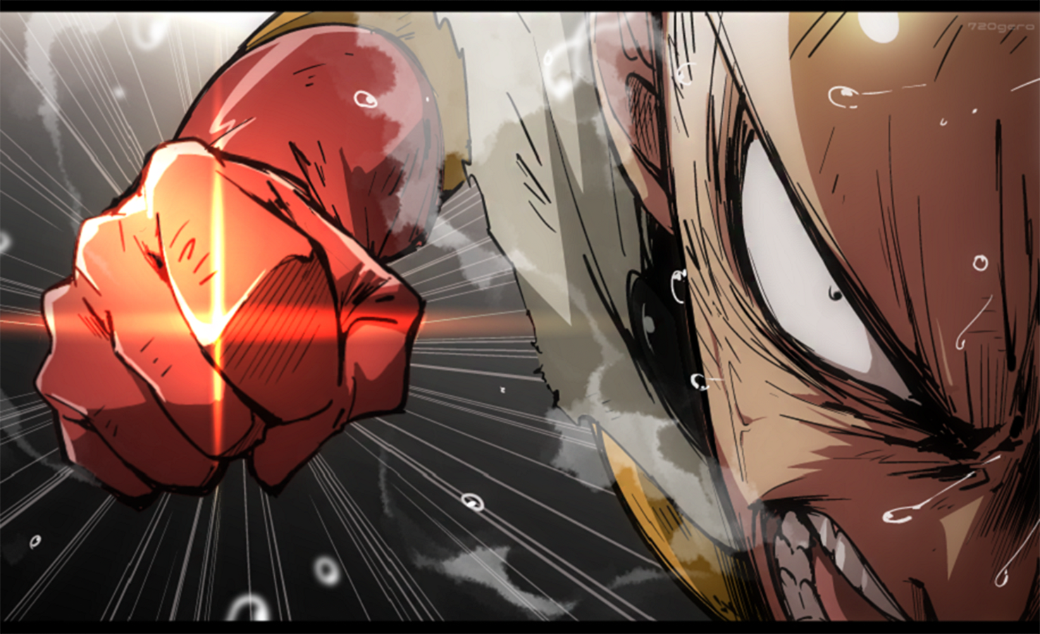 Saitama's Epic Punch: One-Punch Man in Action