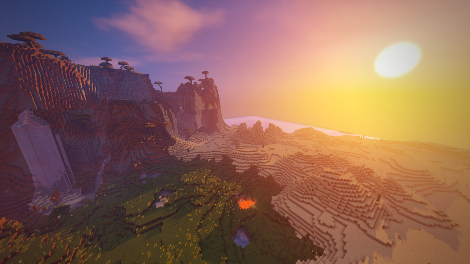 Minecraft Sunset: A Breathtaking Pixelated Horizon by Luke100000