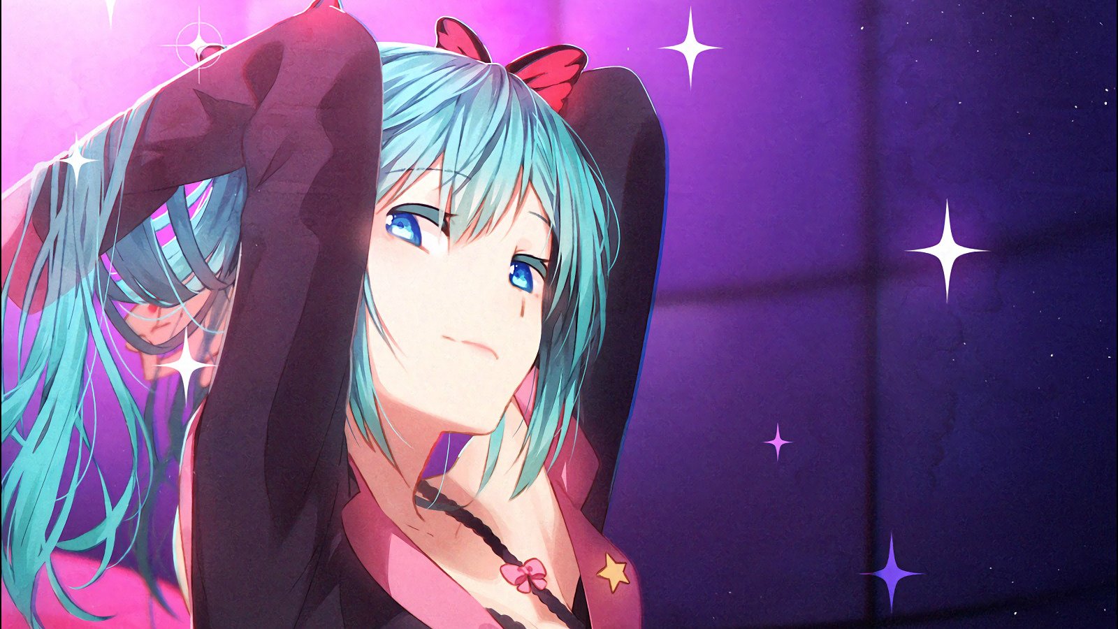 Vibrant Hatsune Miku: The Blue-Haired Vocaloid Icon