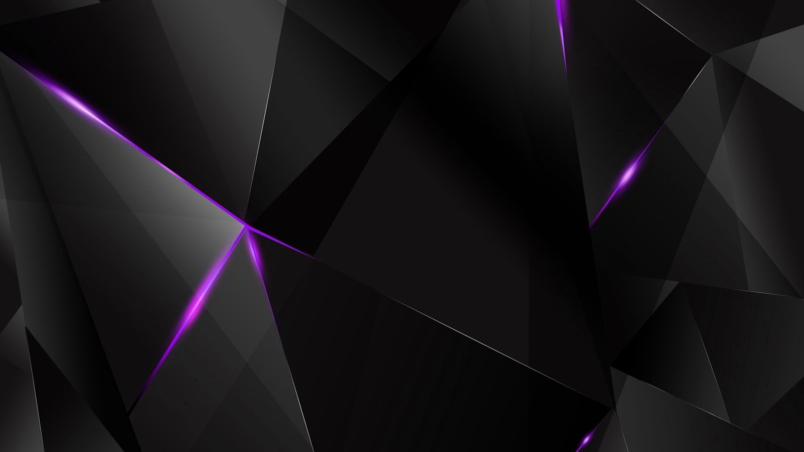 Abstract Black Geometry with Subtle Purple Highlights