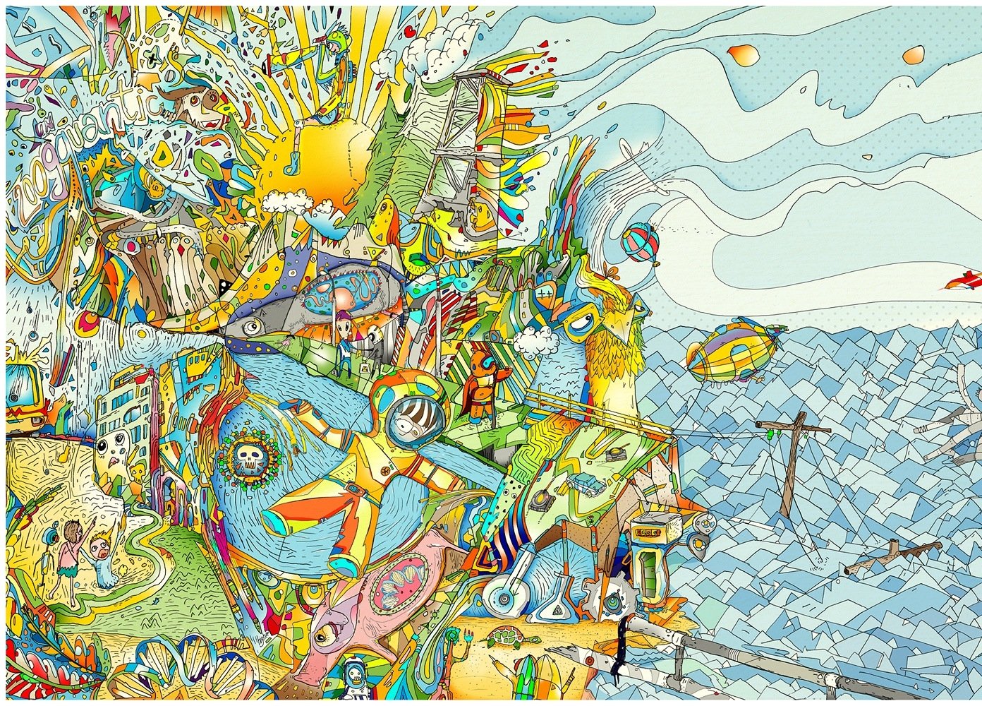Vibrant Artistic Odyssey: A Dreamlike Drawing Adventure