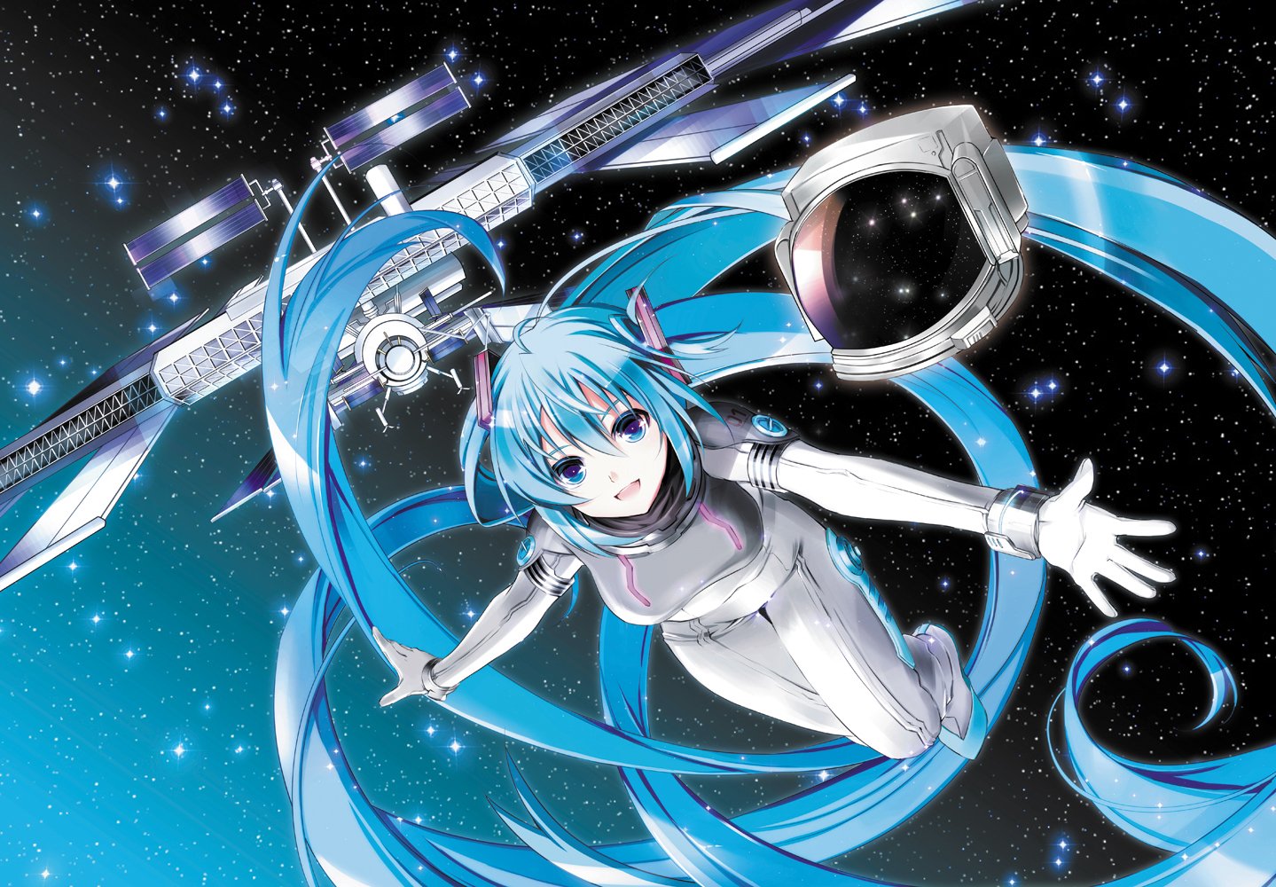 Download Astronaut Falling Space Hatsune Miku Anime Vocaloid Image