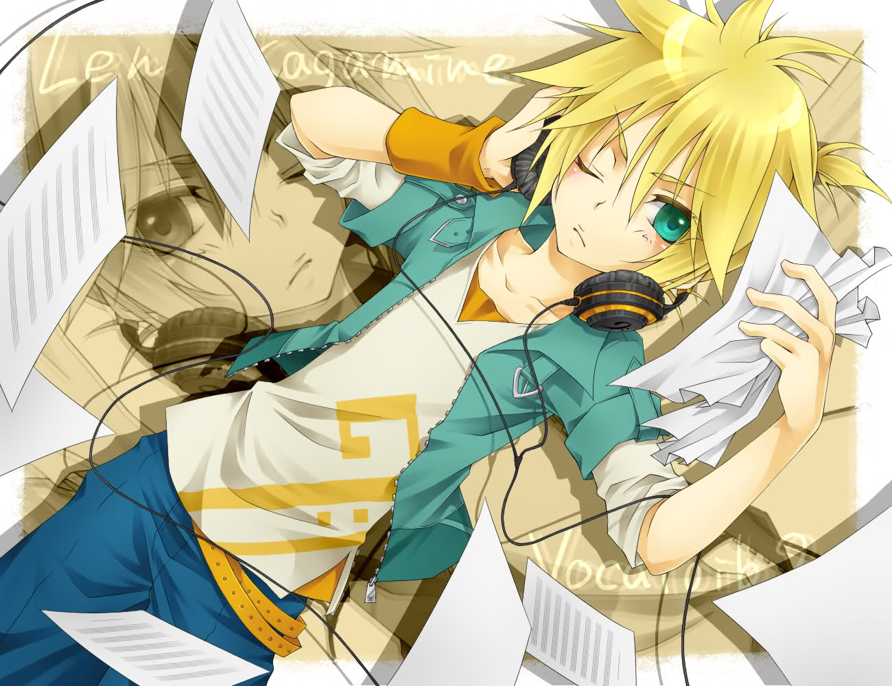 Len Kagamine: Vibrant Vocaloid Anime Vibes