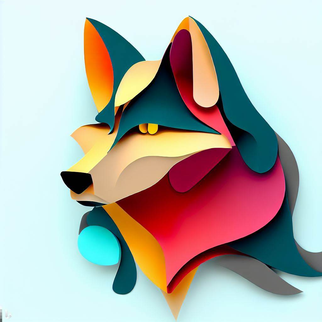 Download Abstract Wolf 3D Minimalistic Inorganic Colours Image