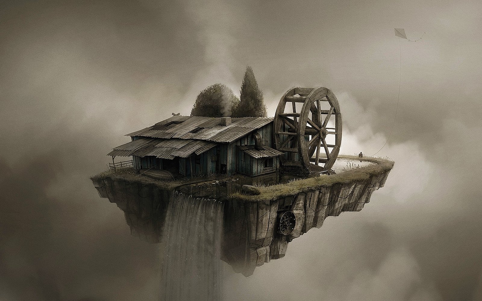 Enchanted Sky Mill: A Floating Fantasy Fortress
