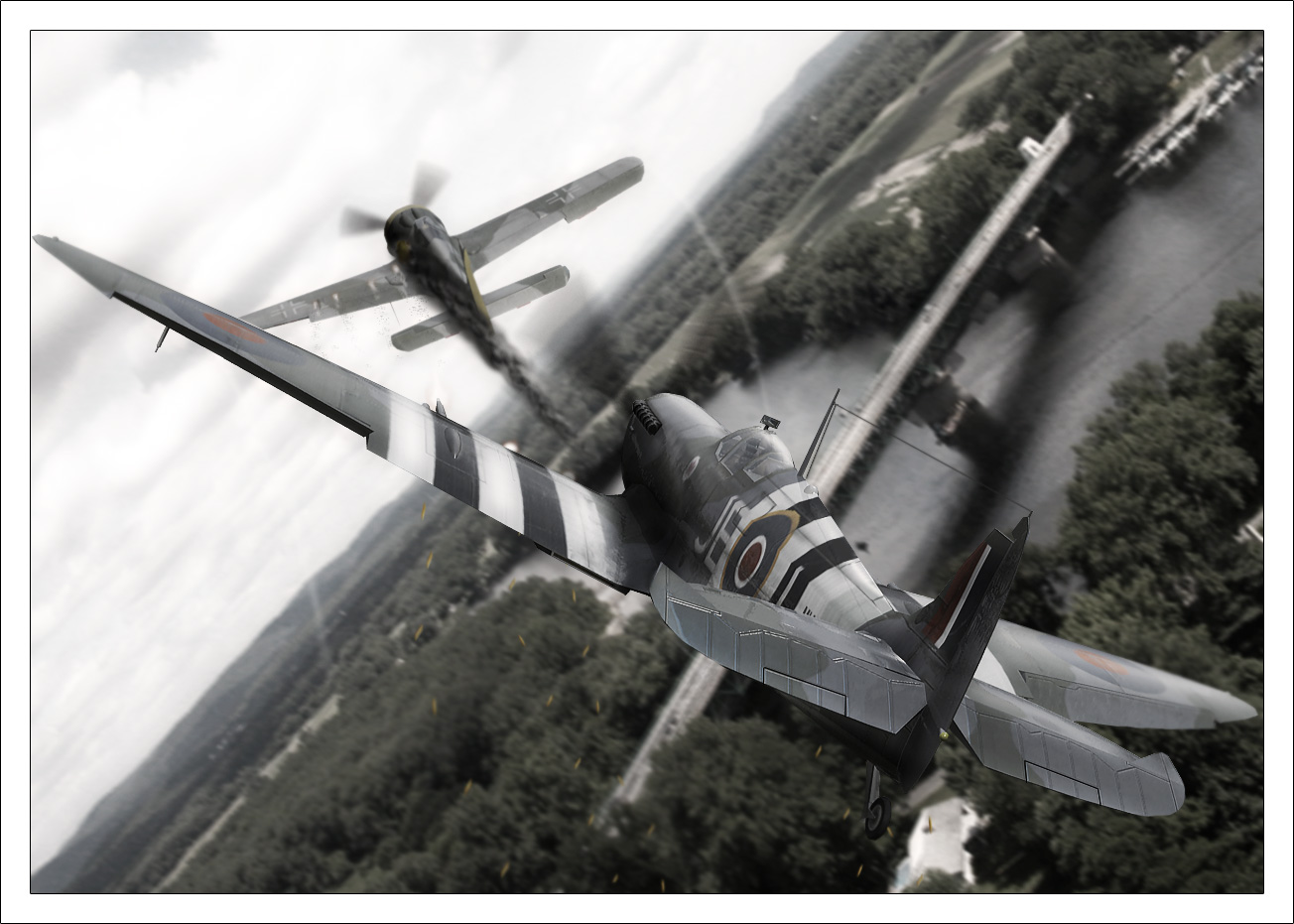 Spitfire takes out a German Fighter. - Image Abyss