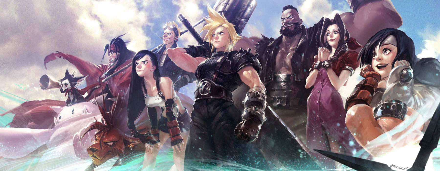 Download Final Fantasy VII Cloud Strife Tifa Lockhart Ff7 Final Fantasy ...