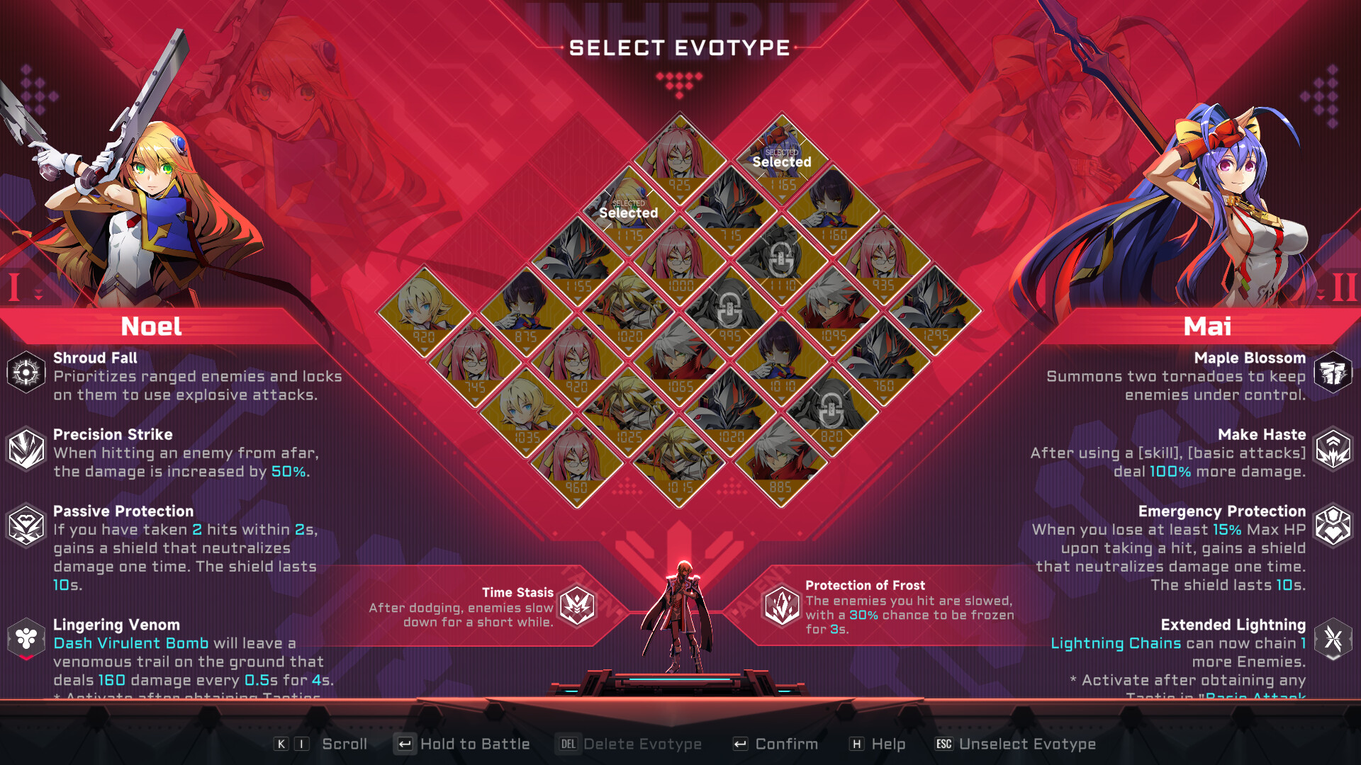 BlazBlue Entropy Effect Game Selection Screen