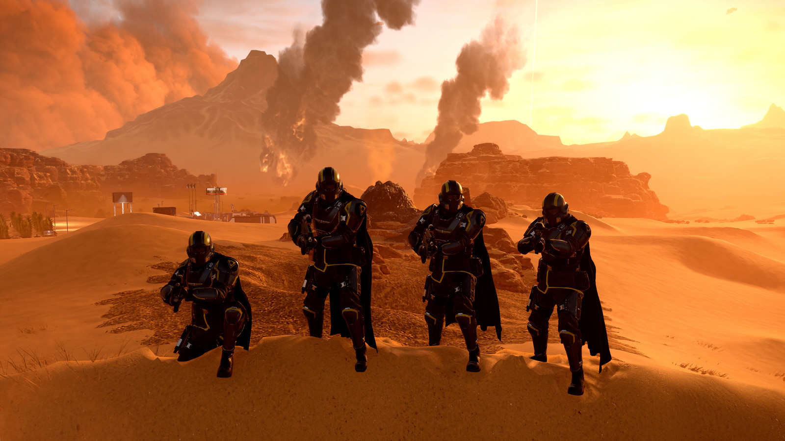 Helldivers 2 Game Action: Desert Squad Scene