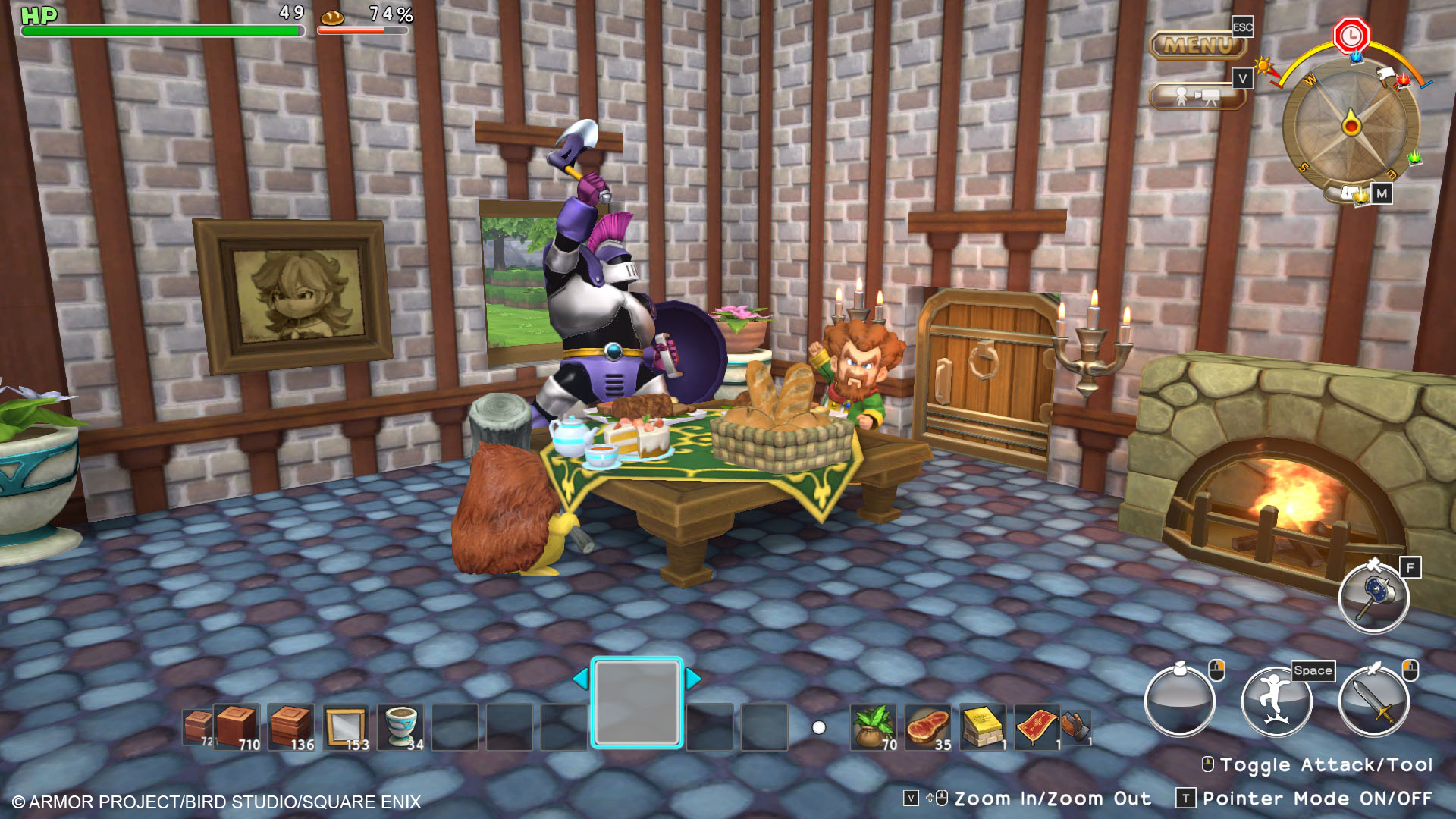 Dragon Quest Builders Gameplay Interior Design Preview