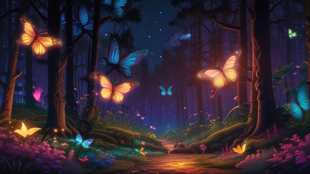 magical butterfly forest by noa1499